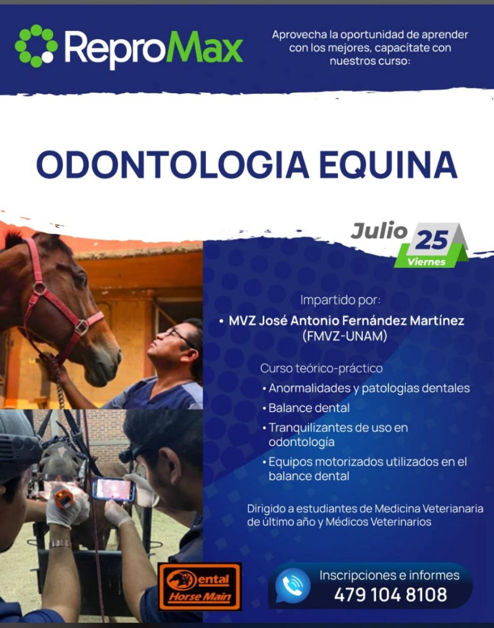 Curso de Odontología Equina – 25 de Julio de 2025 - ReproMax